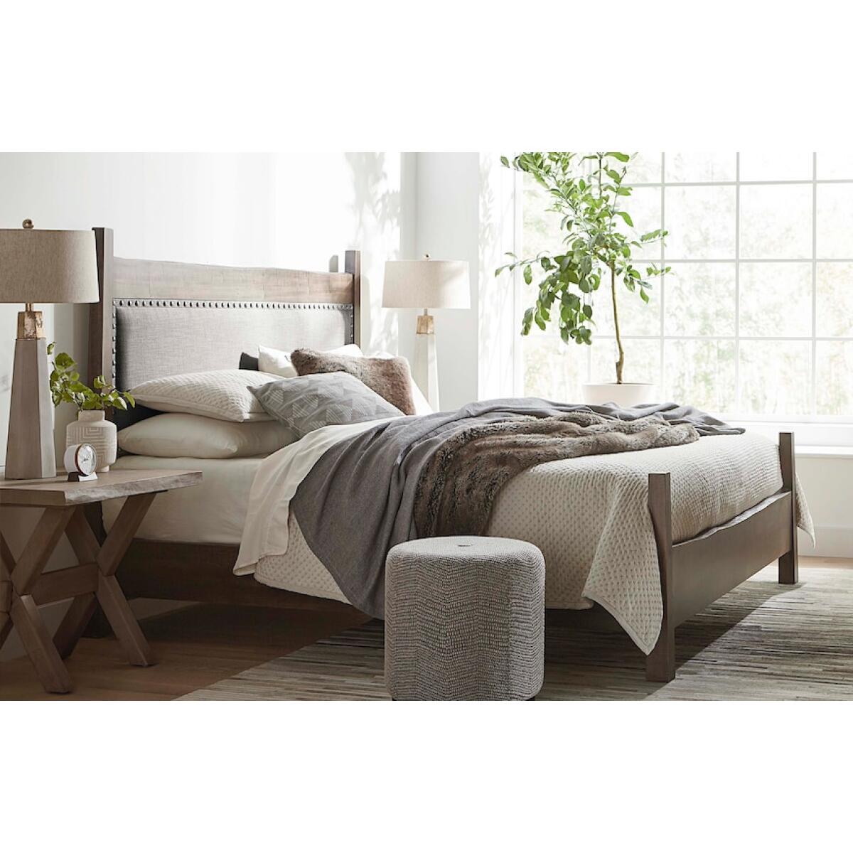 Benchmade Heritage Maple Live Edge Upholstered Bed – Jernigan Furniture ...